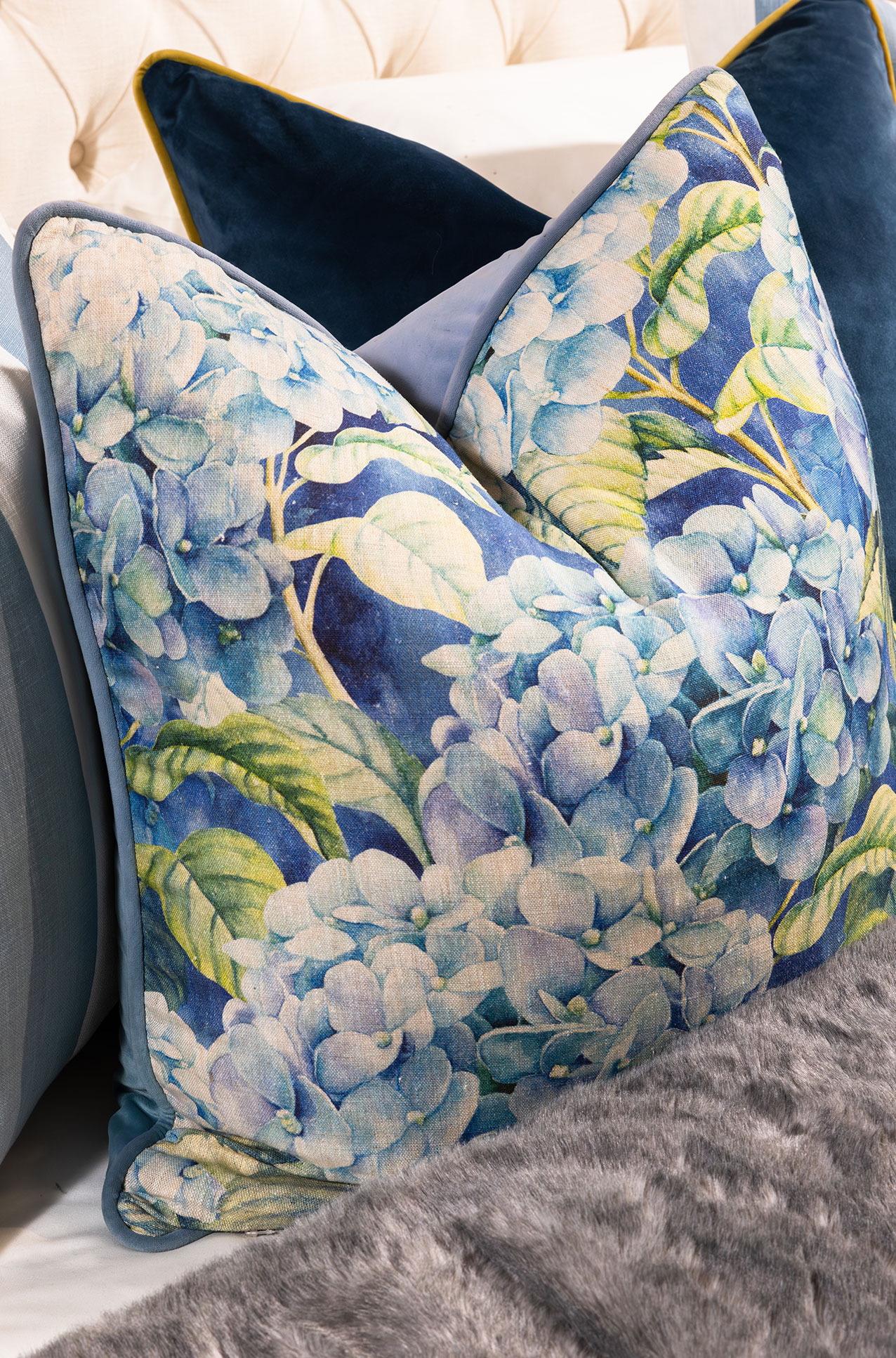 Blue and white classic luxury bedroom | Block & Chisel