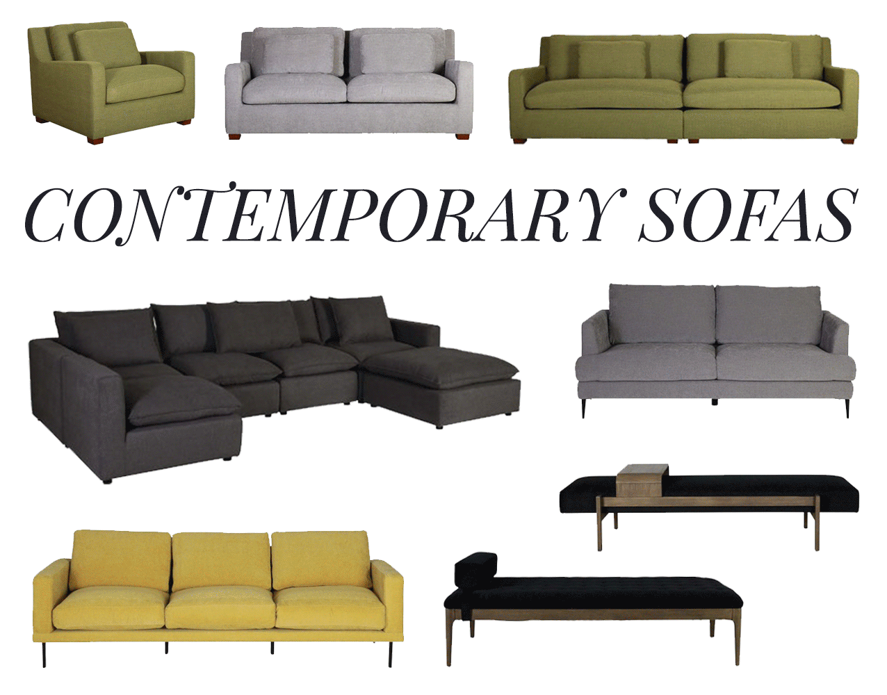 Sophisticated Contemporary Sofa collection | Block & Chisel