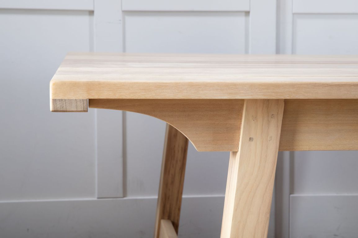 PLETT DECK DINING TABLE | NATURAL IROKO | 3600mm x 1005mm | Block & Chisel