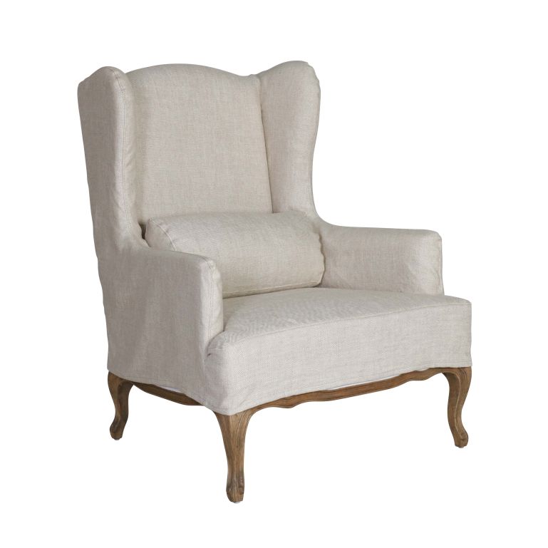 Chateau Marie Slipcover Wingback Chair | Block & Chisel