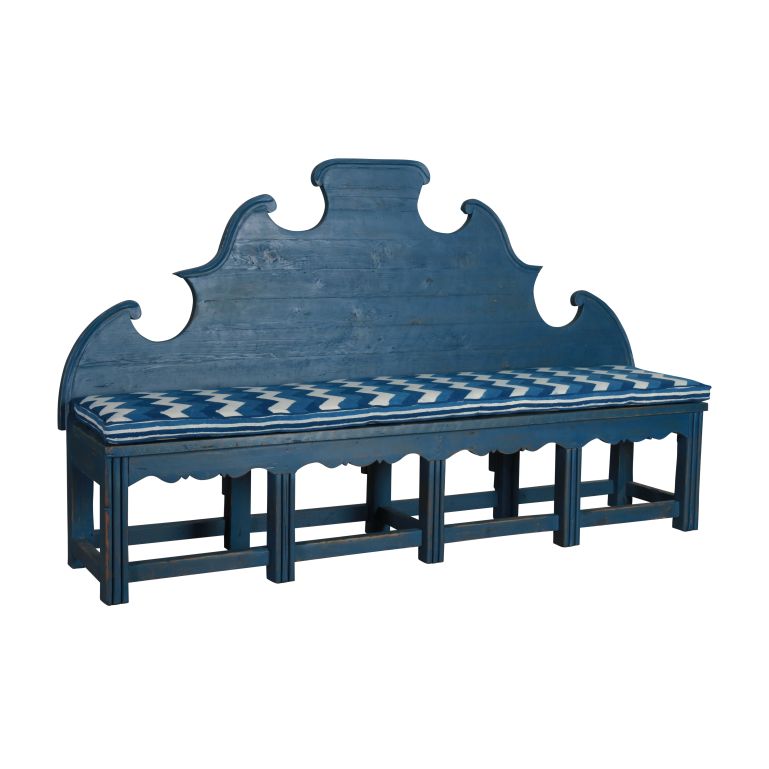 Vivienne Bench | Blue | Block & Chisel