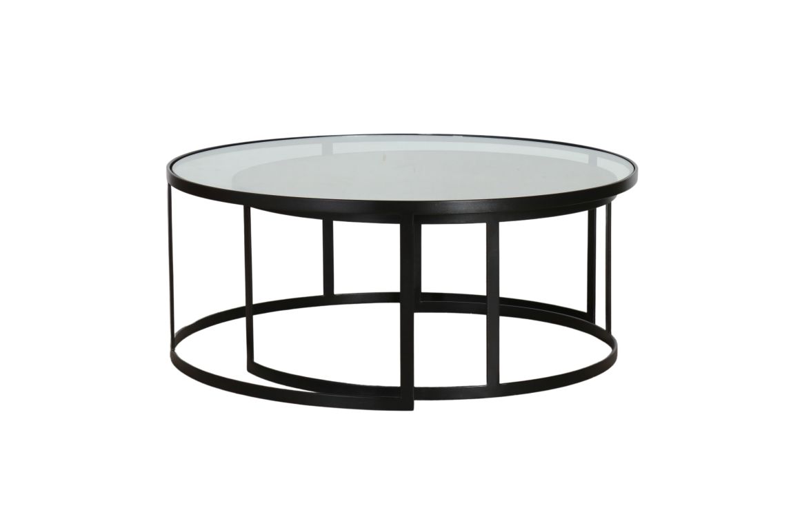 MANHATTAN Nested Coffee table with glass top | Block & Chisel