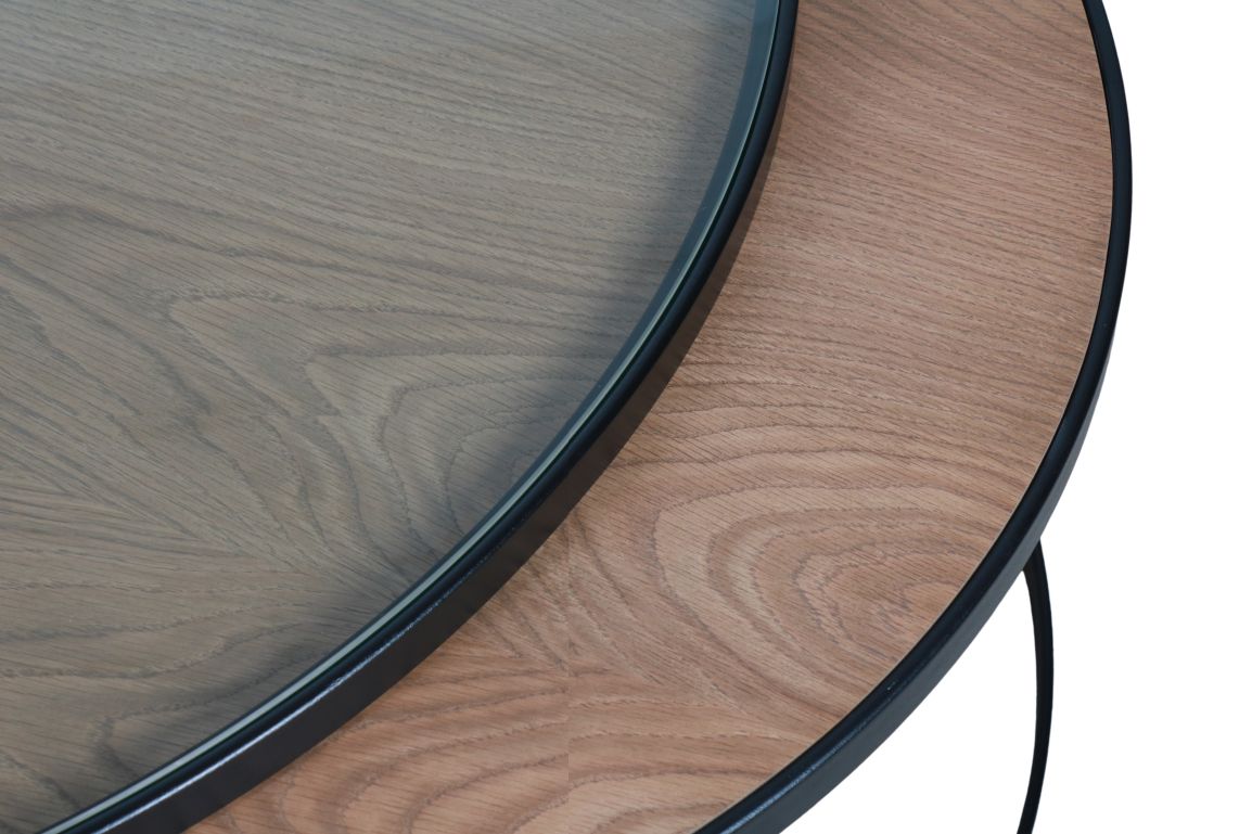 MANHATTAN Nested Coffee table with glass top | Block & Chisel