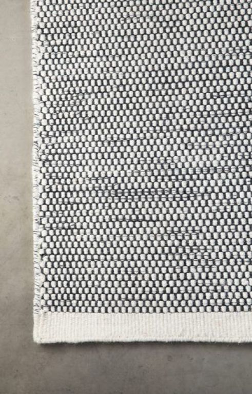 Asko Rug | Black & white with white trim | Block & Chisel