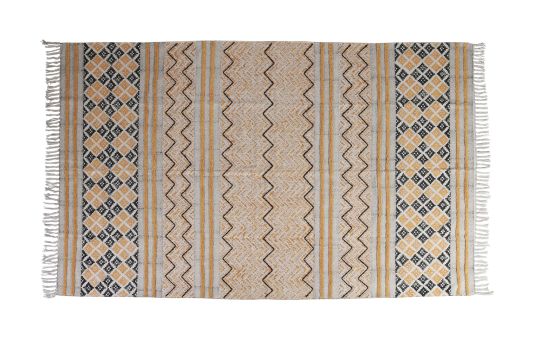 Naksha Rug | Tufted Zigzag Dhurrie | Block & Chisel